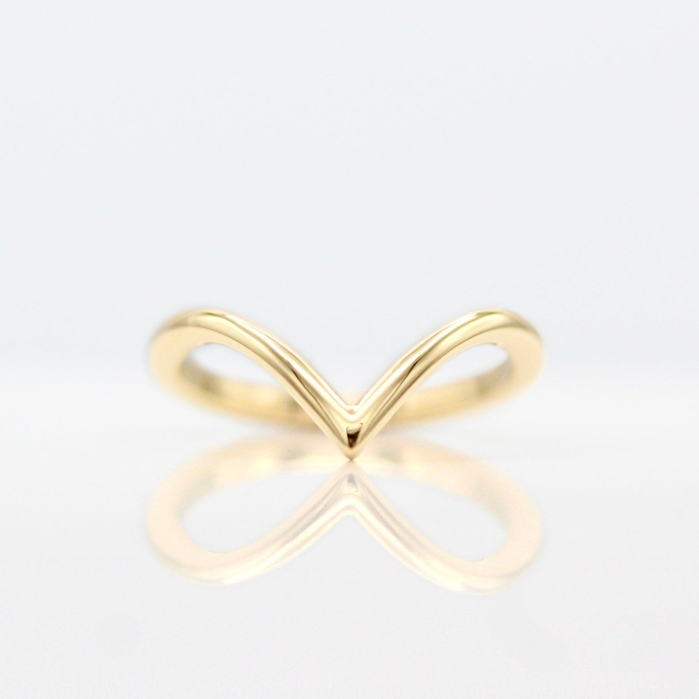 The Deep V Wedding Band | Taylor Custom Rings