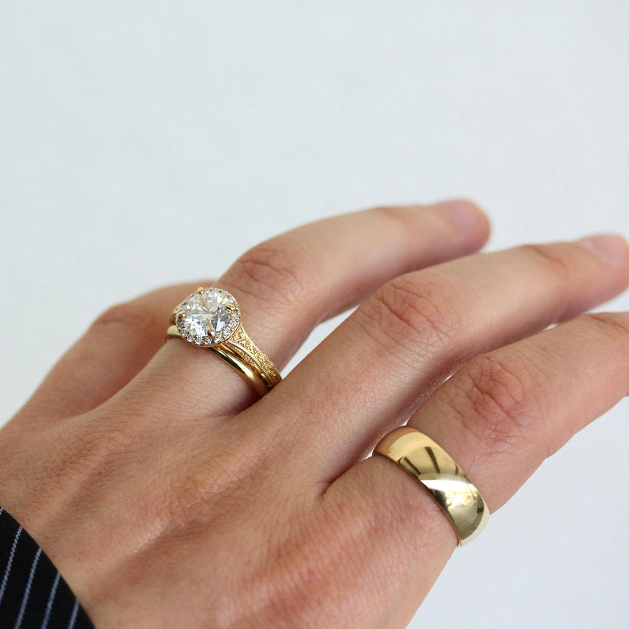 The Sabrina Engagement Ring (Round) – Taylor Custom Rings