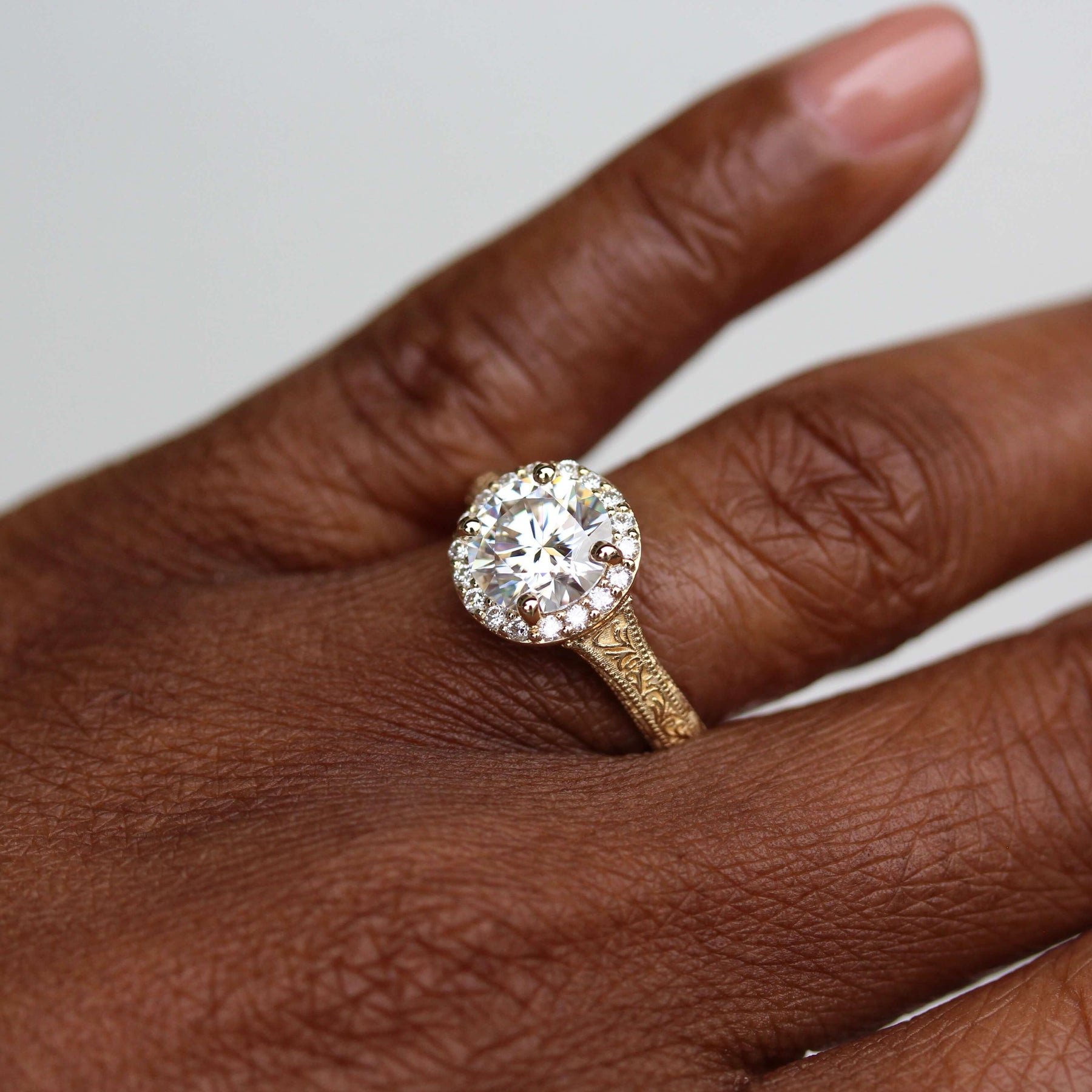 The Sabrina Engagement Ring (Round) – Taylor Custom Rings