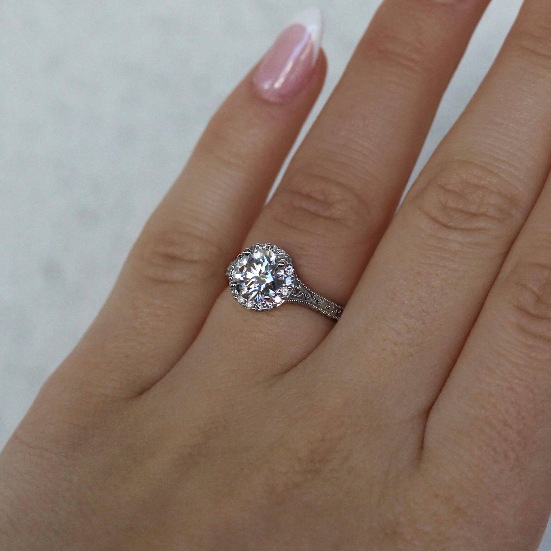 The Sabrina Engagement Ring (Round) – Taylor Custom Rings