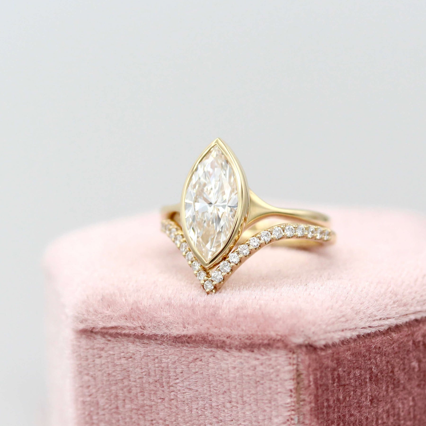 The Deep V Diamond Wedding Band | Taylor Custom Rings