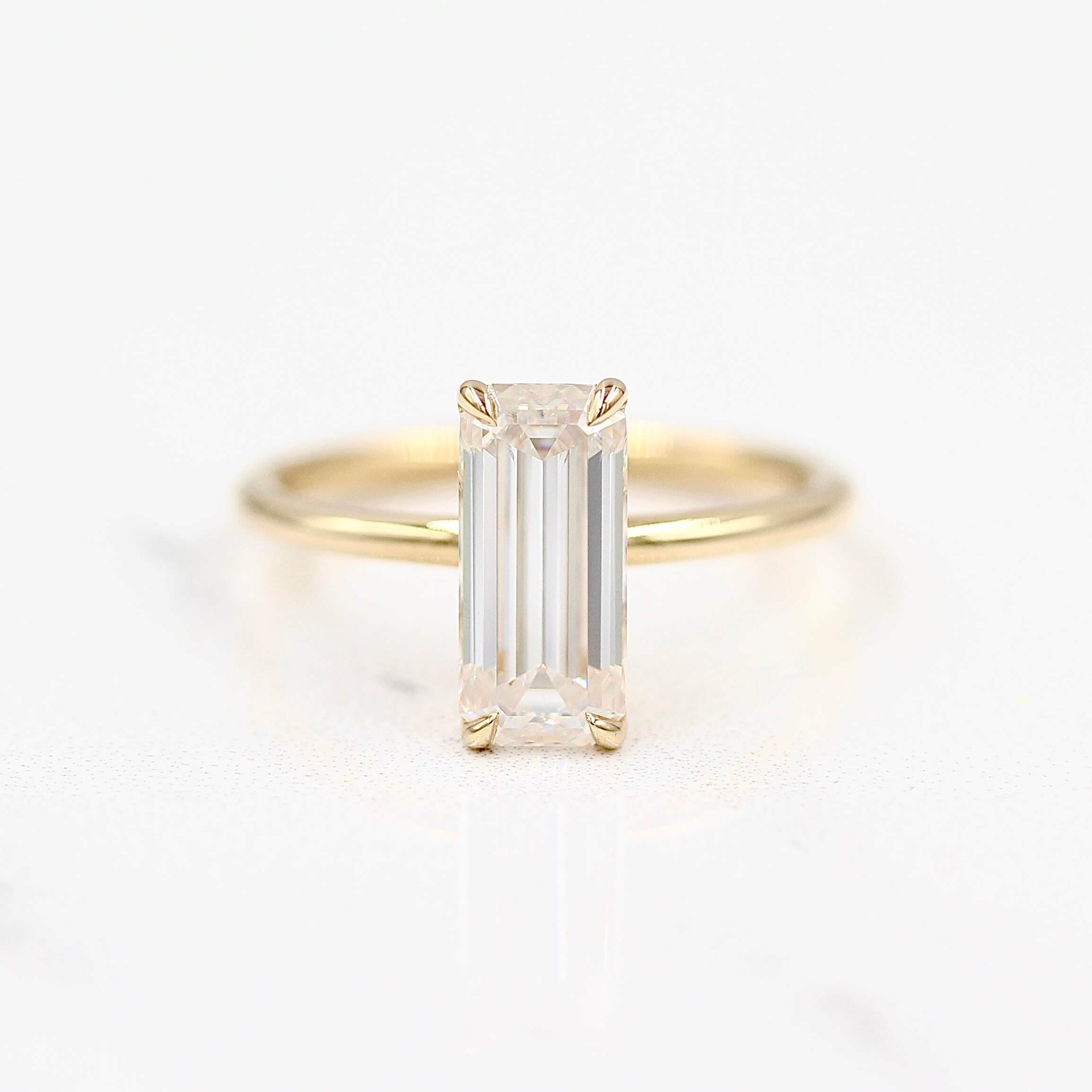 The Maeve Ring in Yellow Gold with 2.5ct Moissanite – Taylor Custom Rings