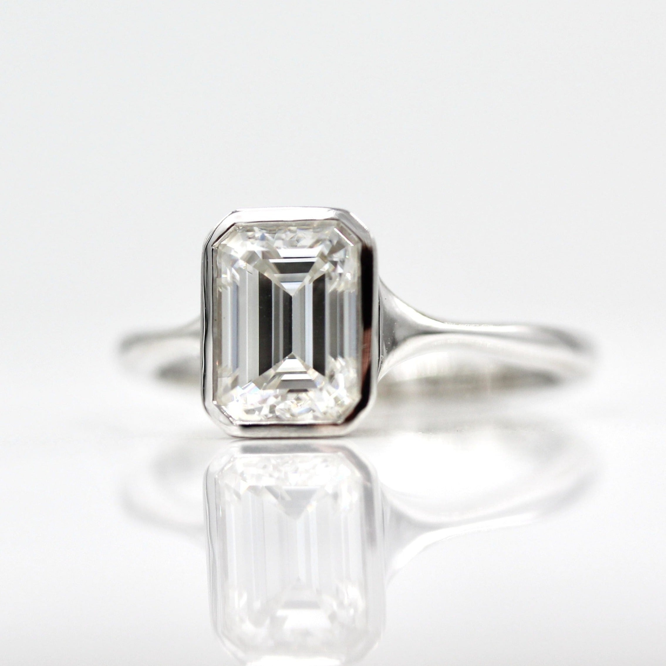 Emerald cut dress ring store